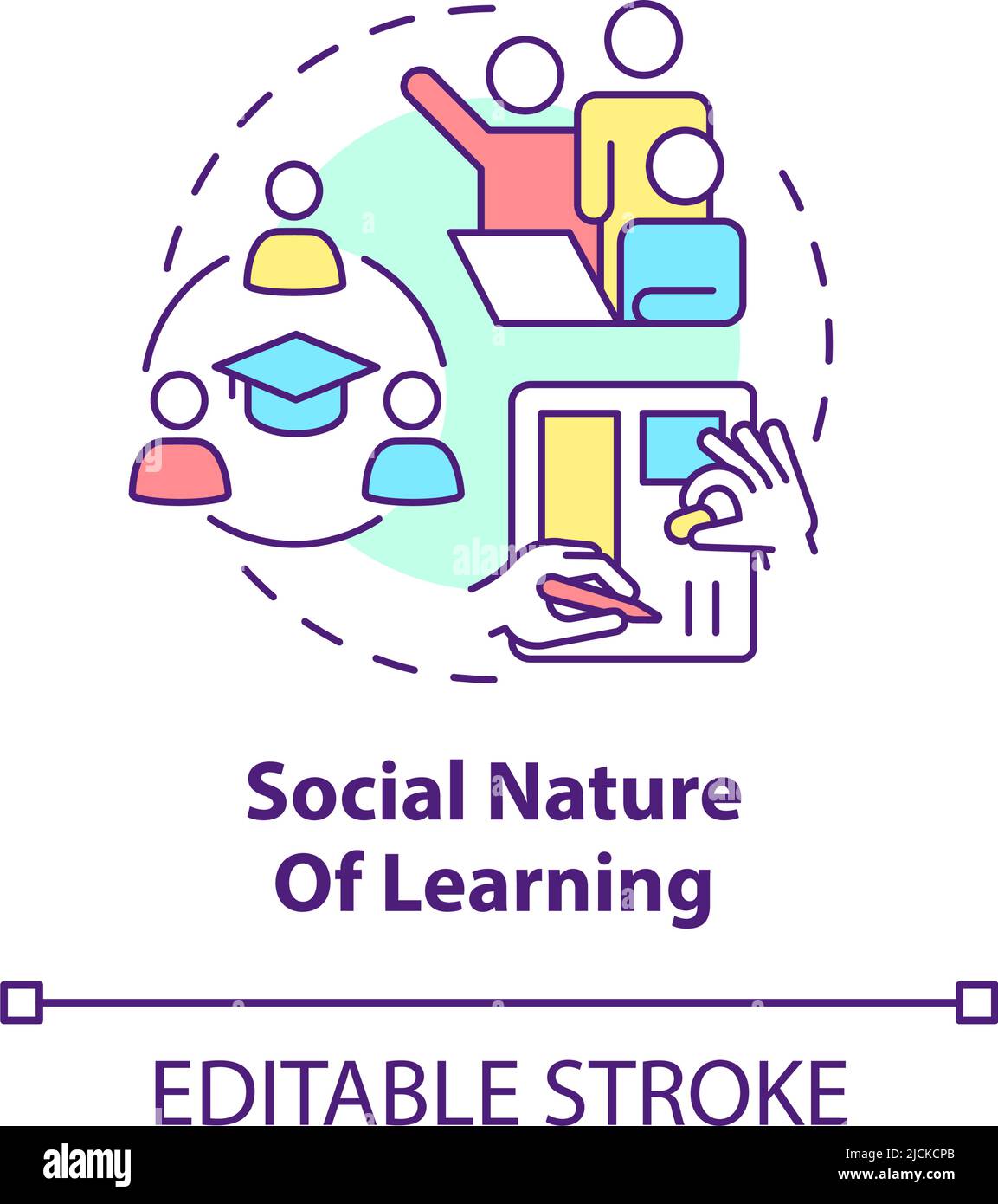 Social nature of learning concept icon Stock Vector Image & Art - Alamy