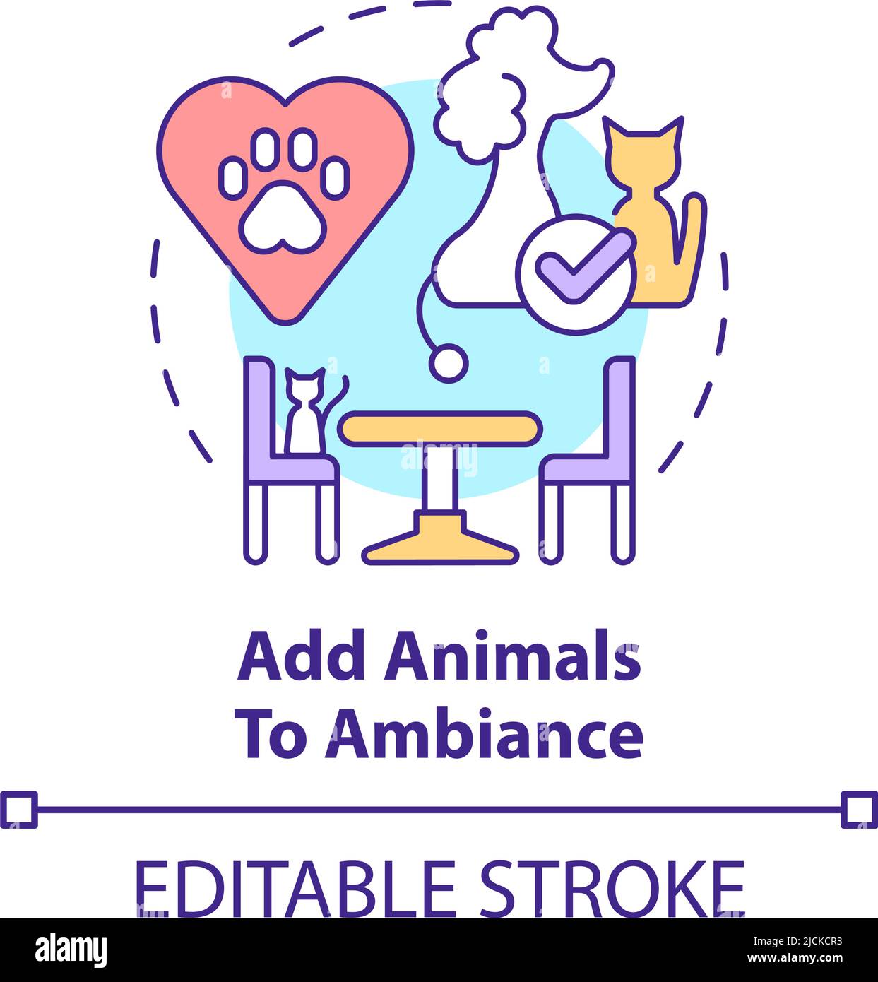 Friendly animals interaction Stock Vector Images - Alamy