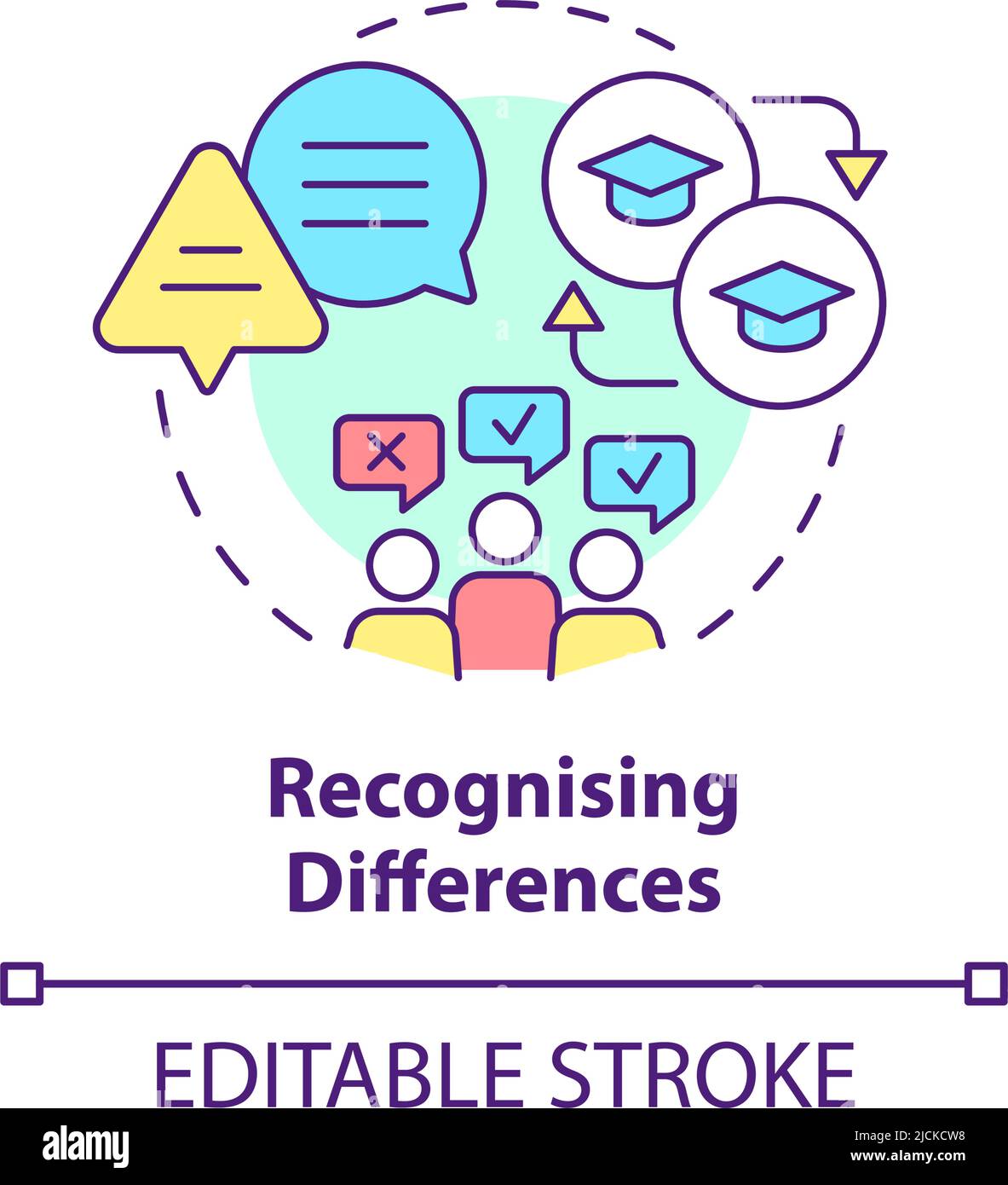 Recognising differences concept icon Stock Vector Image & Art - Alamy