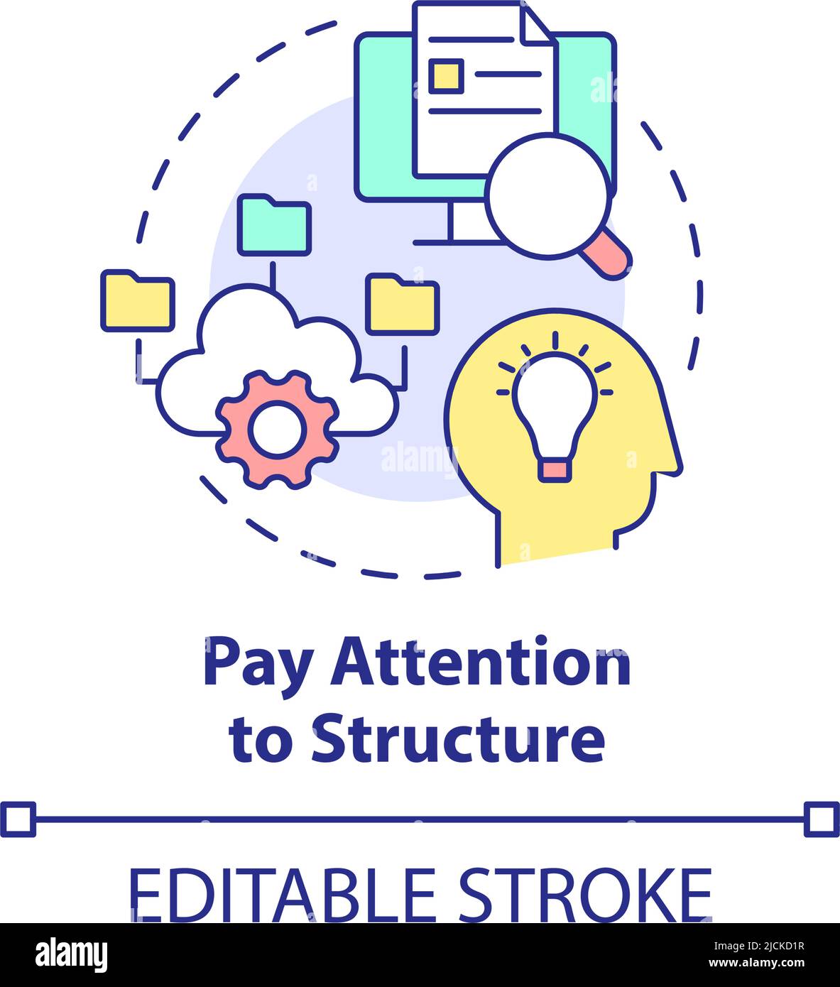 Pay attention to structure concept icon Stock Vector Image & Art - Alamy