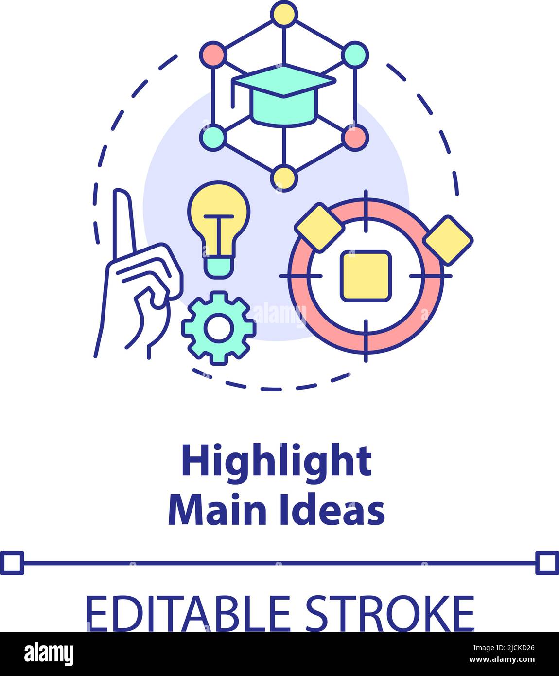 Highlight main ideas concept icon Stock Vector Image & Art - Alamy