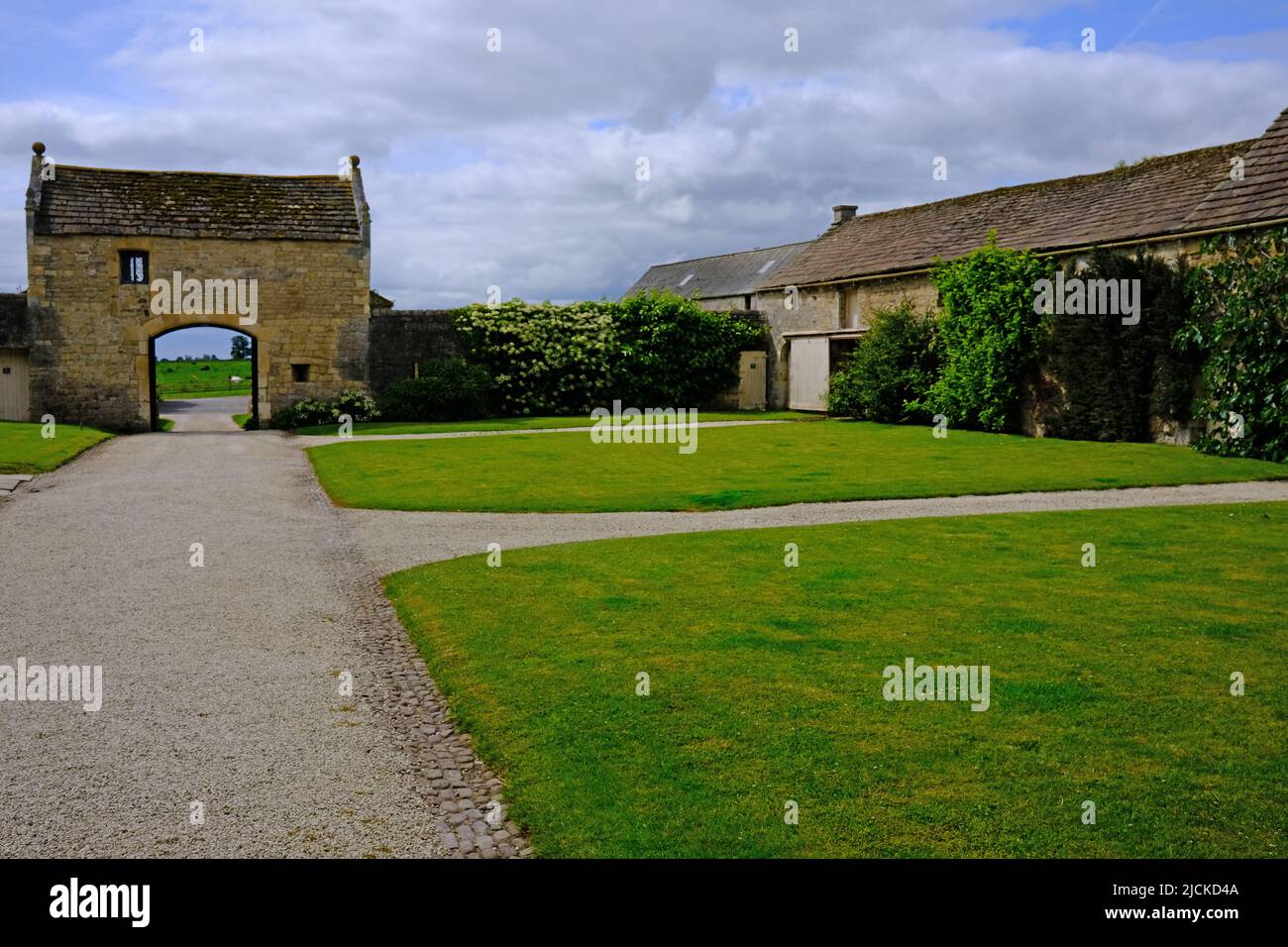 Markenfield Hall, outbuildings and courtyard, Ripon, North Yorkshire ...
