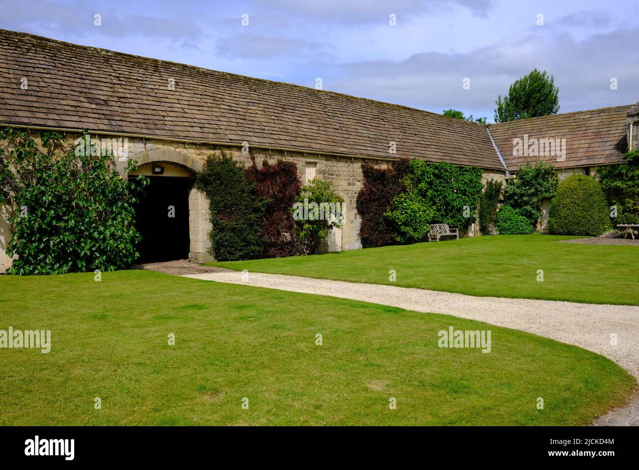 Markenfield Hall, outbuildings and courtyard, Ripon, North Yorkshire ...