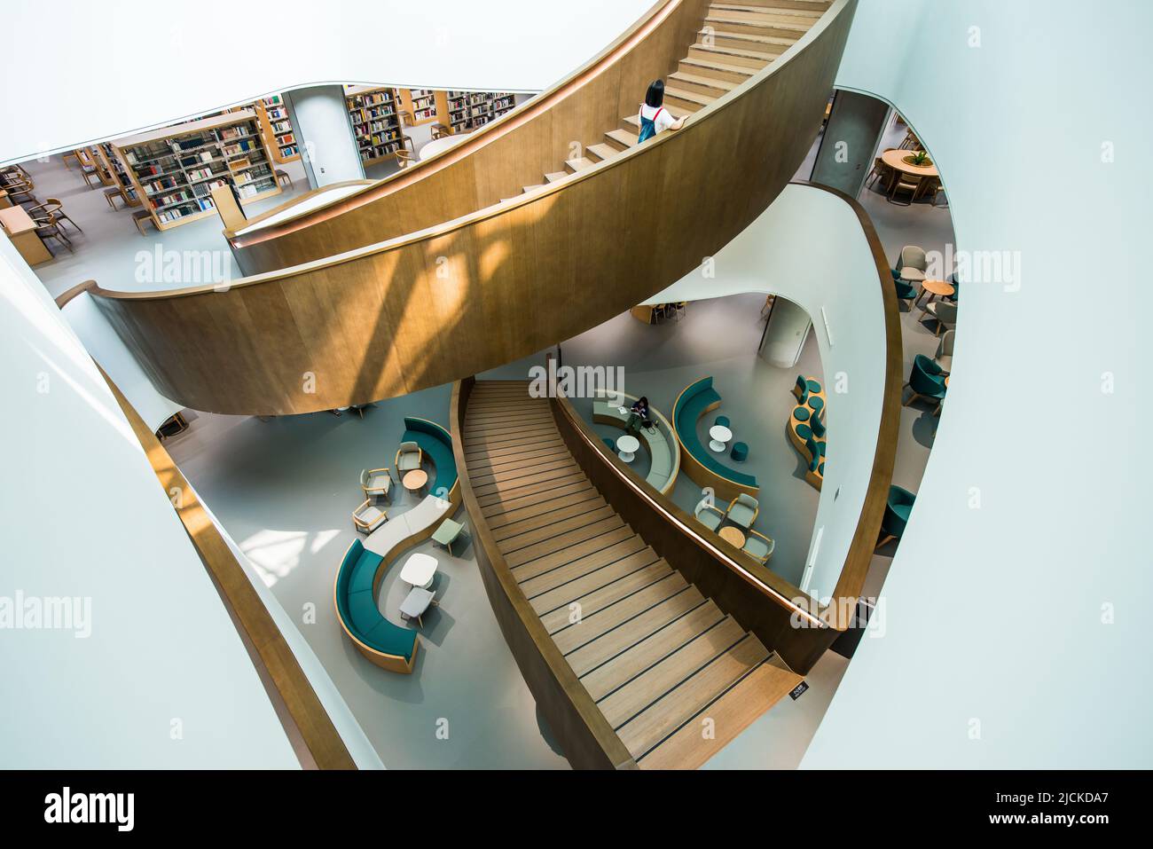 Tianfu arts and humanities library the stairs Stock Photo - Alamy