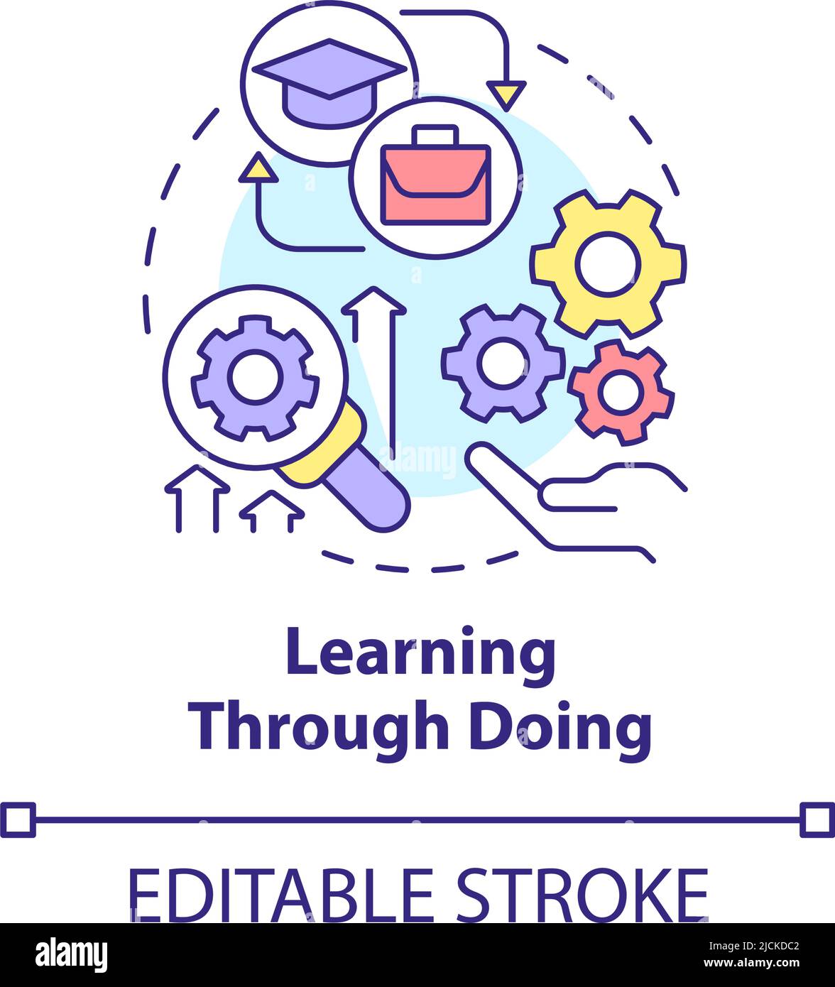 Learning through doing concept icon Stock Vector Image & Art - Alamy