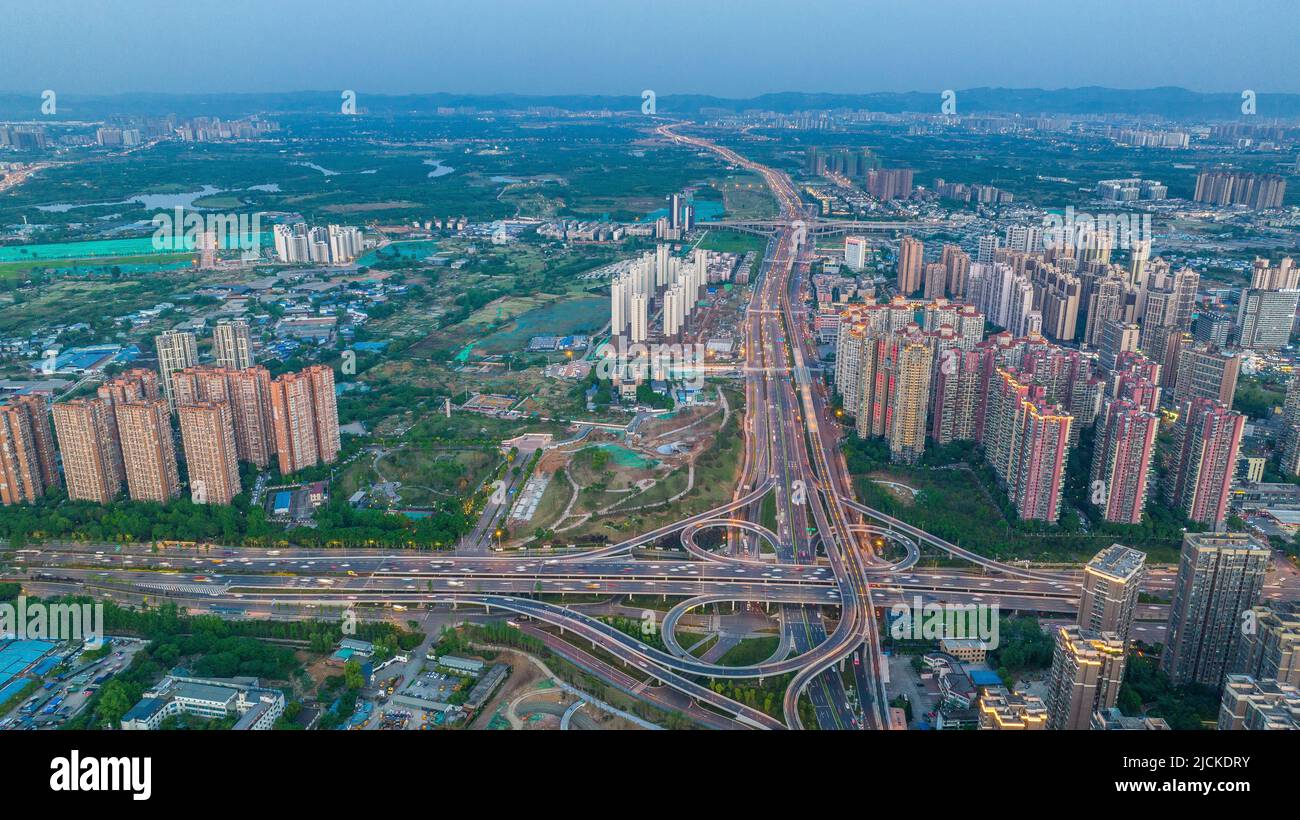 Chengdu chengdu-chongqing expressway interchange Stock Photo - Alamy