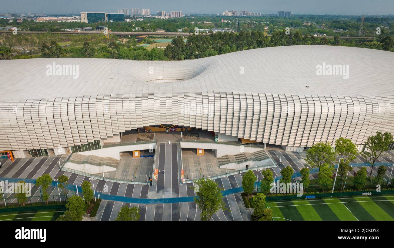 Chengdu city sports center Stock Photo - Alamy
