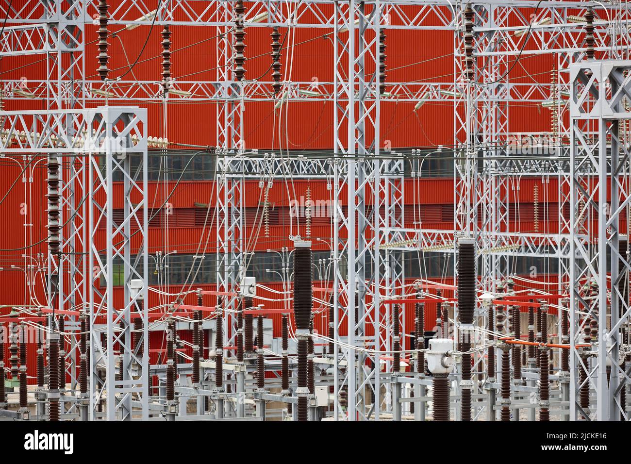 Power generation plant factory. Electricity generator. Renewable energy ...