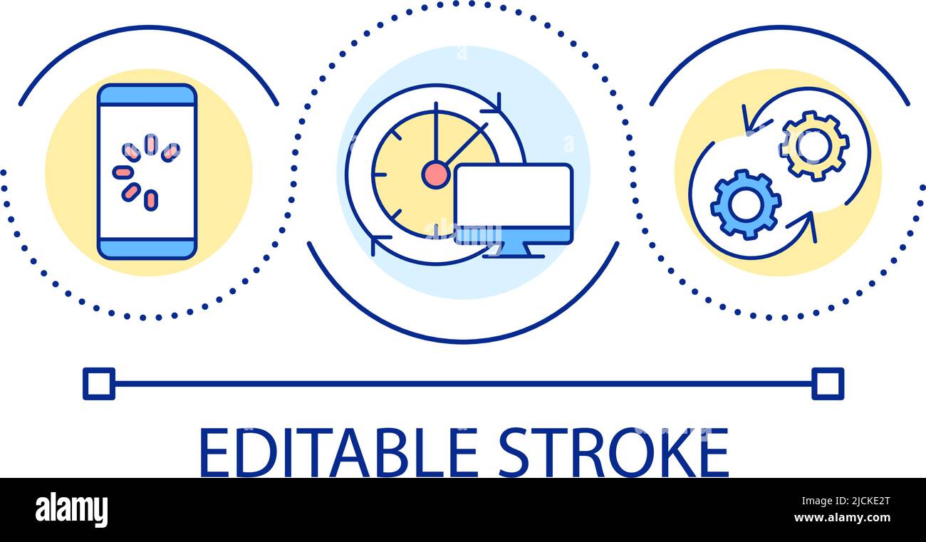 Website content upgrading loop concept icon Stock Vector Image & Art ...