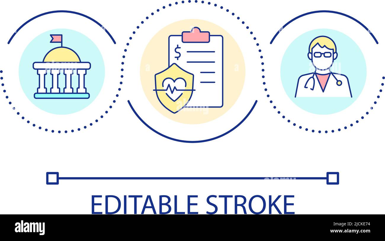 Health insurance plan loop concept icon Stock Vector Image & Art - Alamy