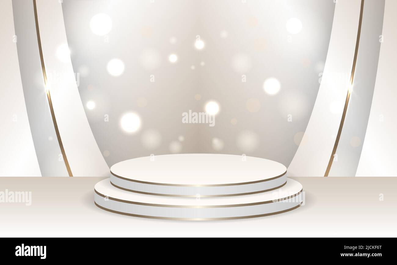 Cream 3d room background Stock Vector Images - Alamy