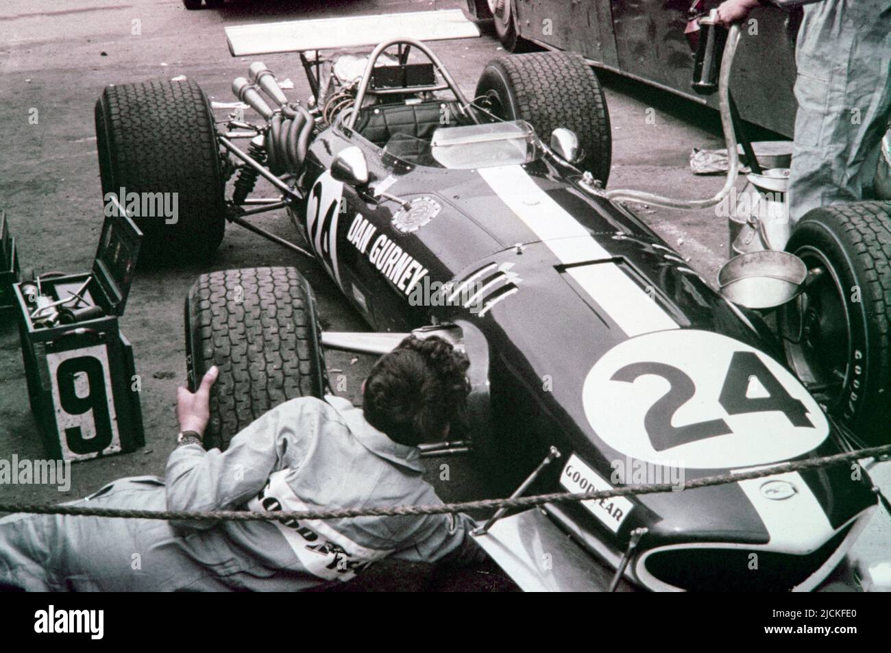 1968 British Formula 1 Grand Prix at Brands Hatch. The Anglo American ...