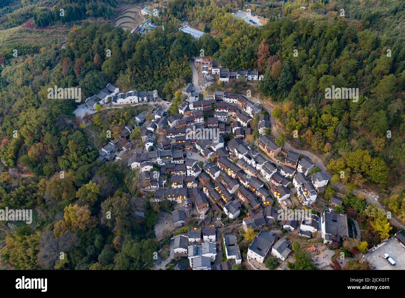 Aerial in rural China Stock Photo - Alamy