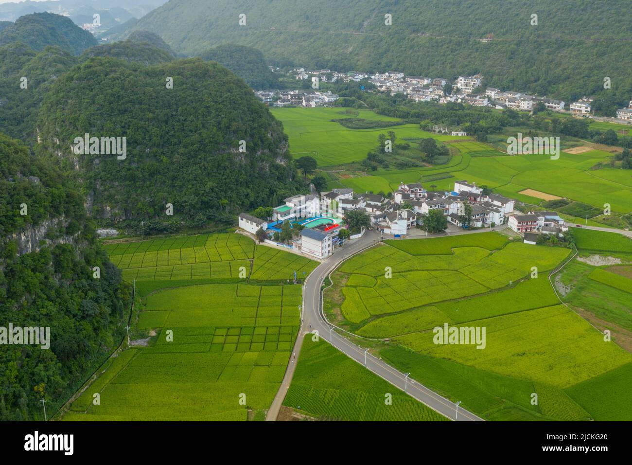 Aerial in rural China Stock Photo - Alamy