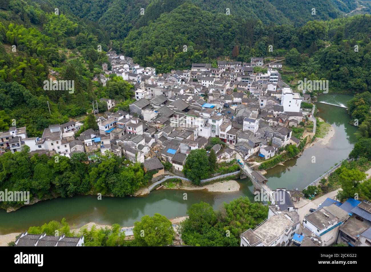 Aerial in rural China Stock Photo - Alamy