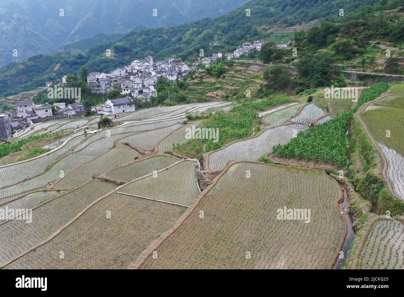 Aerial in rural China Stock Photo - Alamy