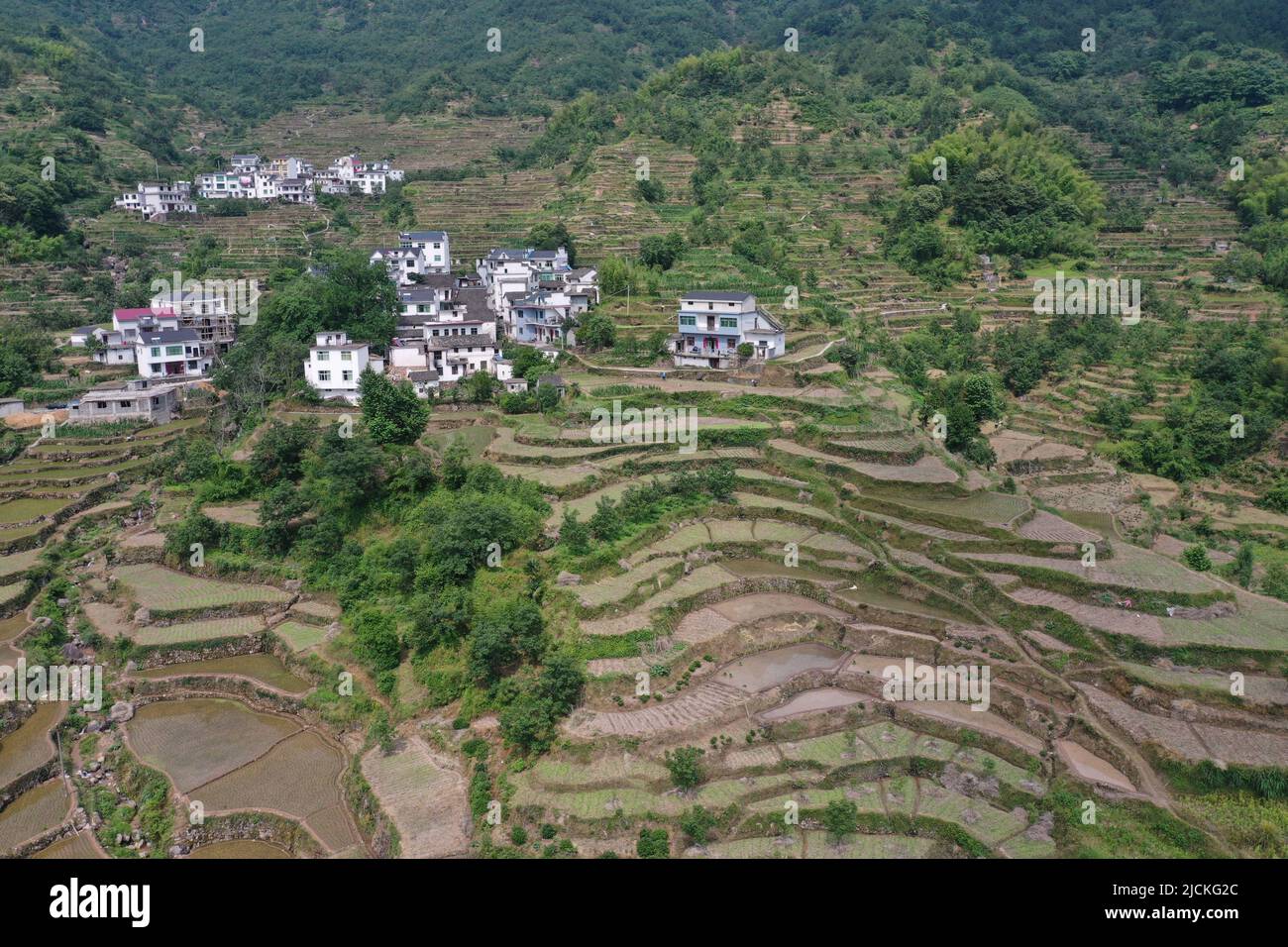 Aerial in rural China Stock Photo - Alamy
