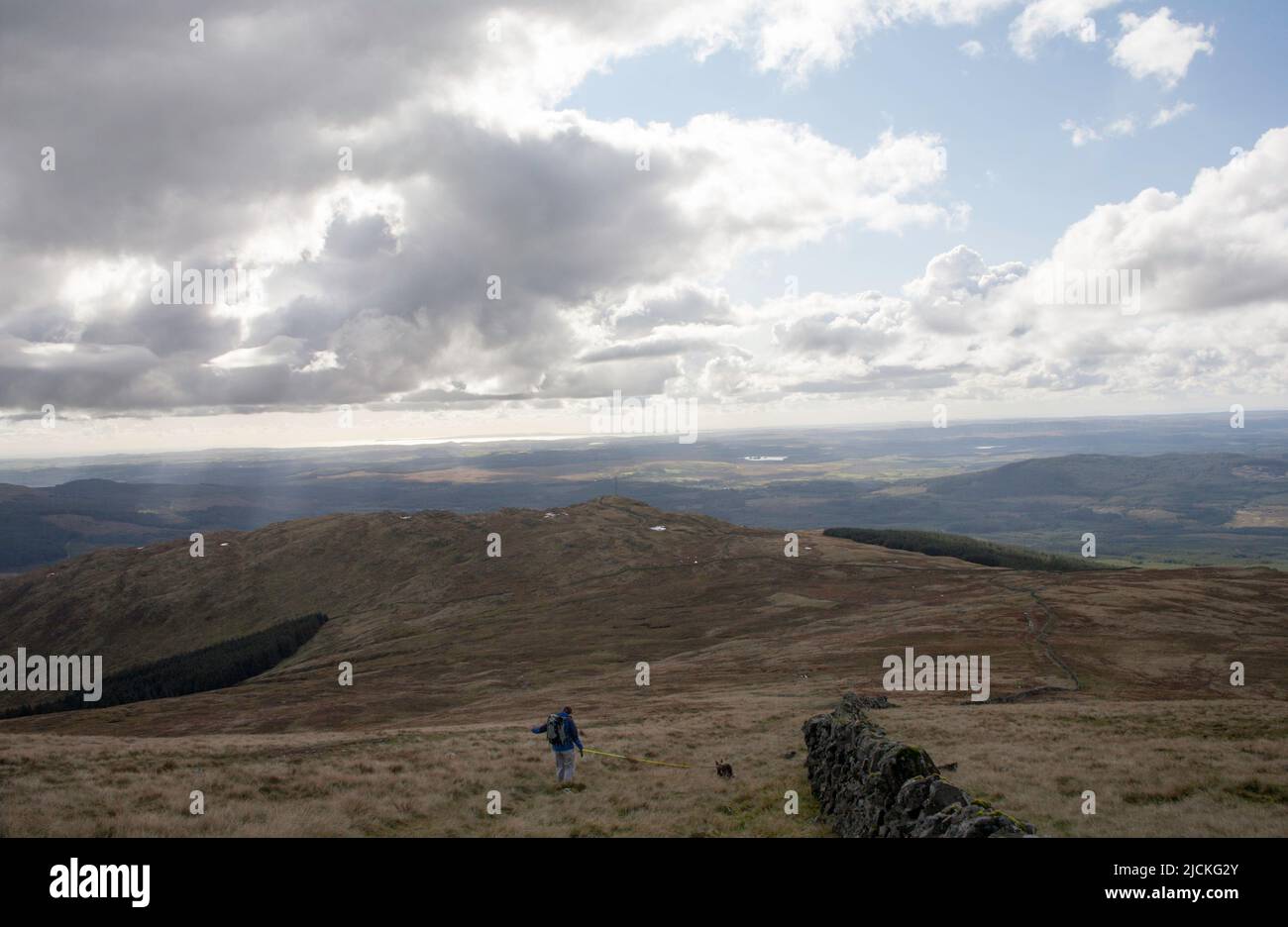 A view across the Galloway Forest Park from the summit of Merrick ...