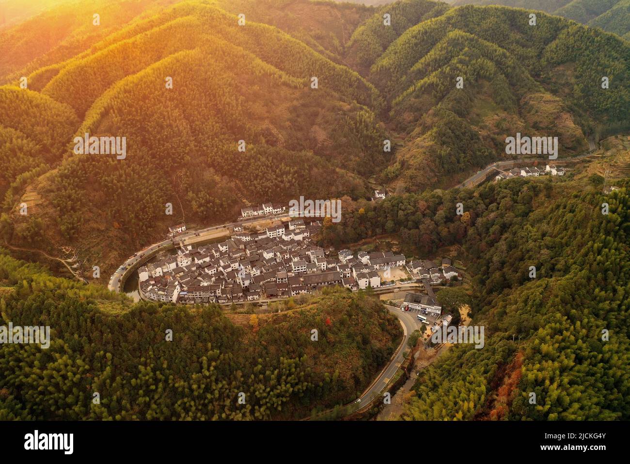 Aerial in rural China Stock Photo - Alamy