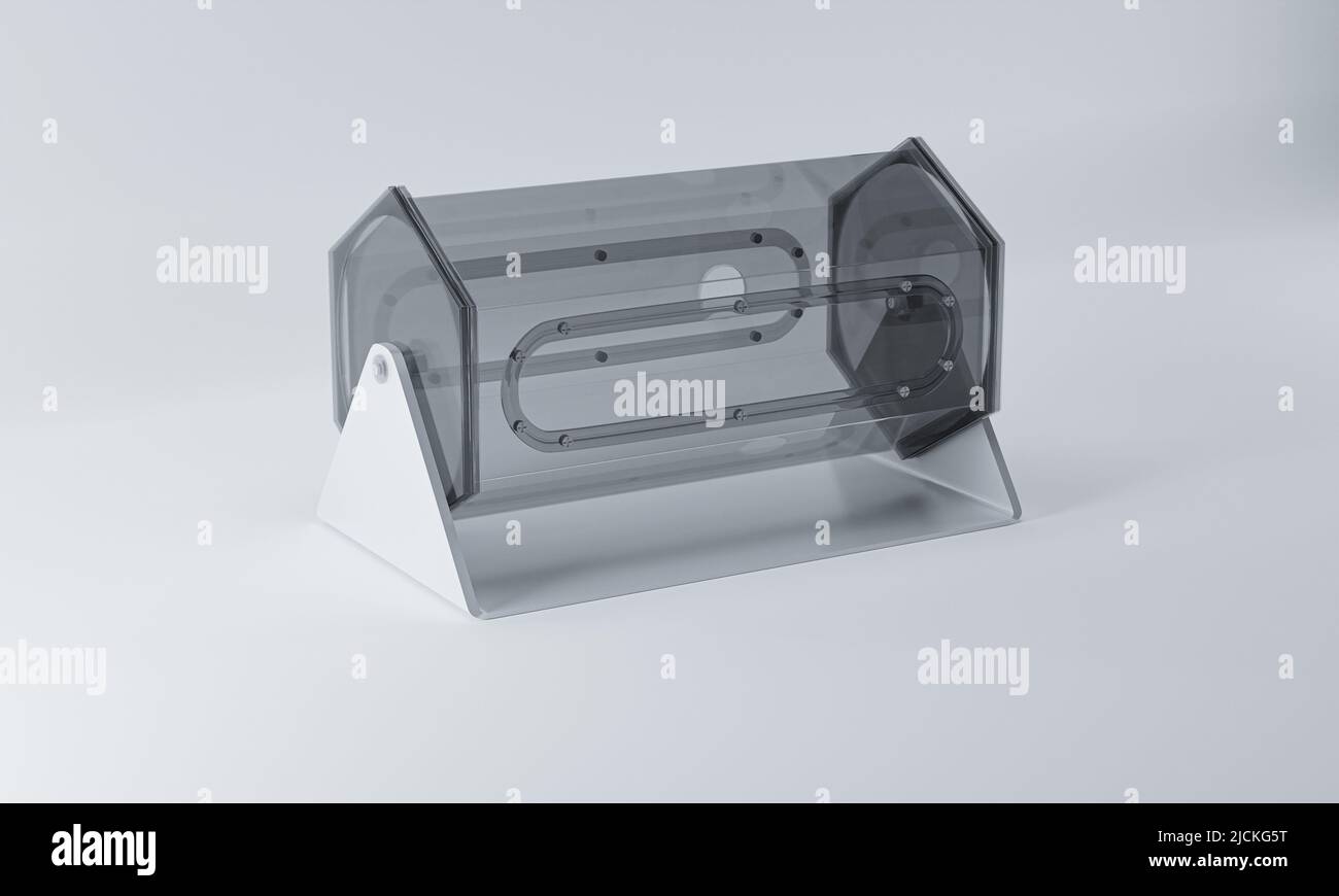 Lottery drum, white background, rectangular shape, on white background ...