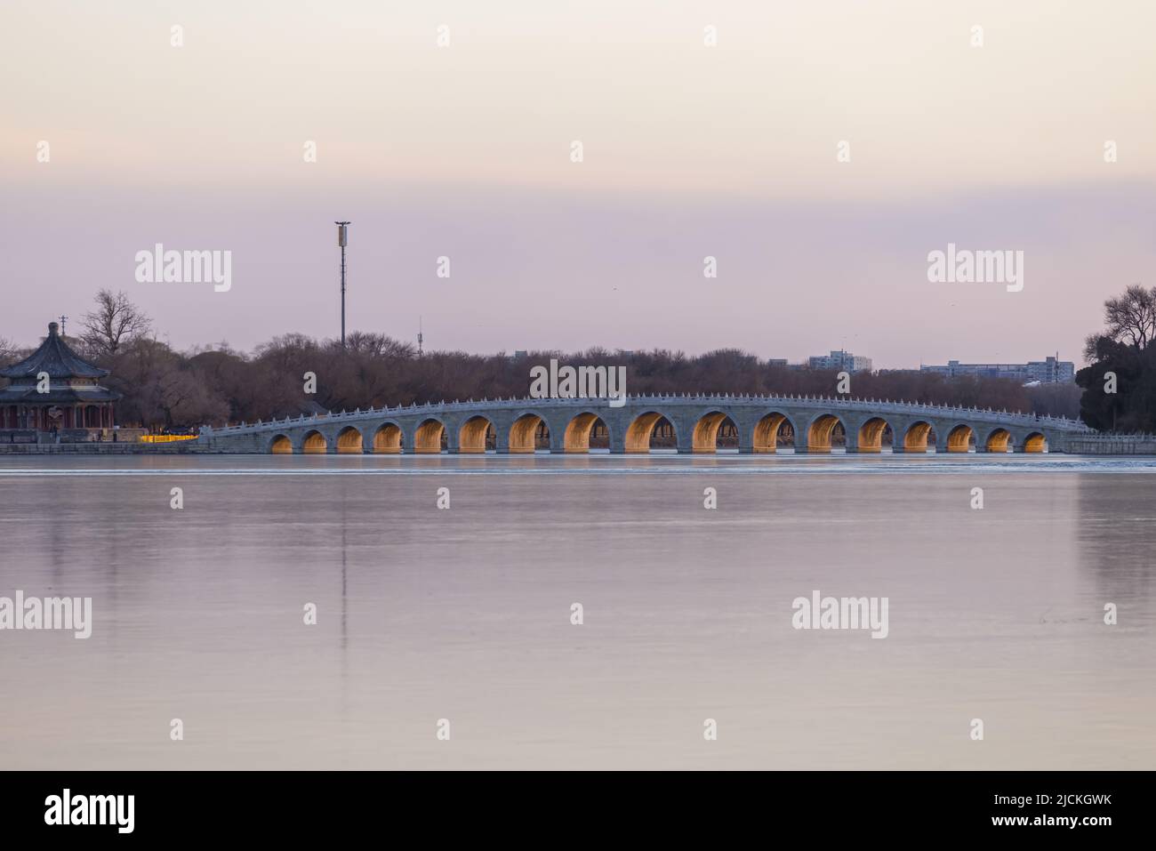 The marble seventeen-arch bridge which - the Summer Palace, Beijing ...