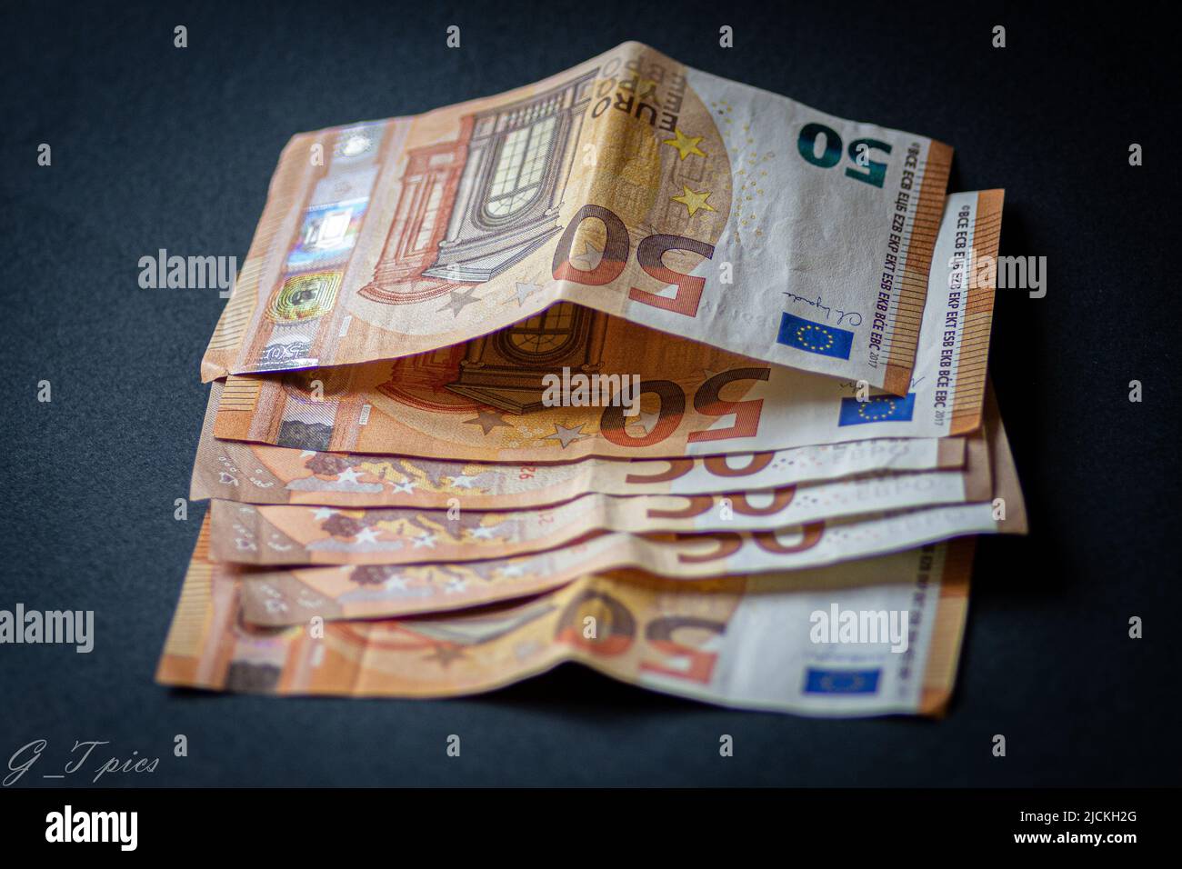 closeup of 50 euro banknotes Stock Photo - Alamy