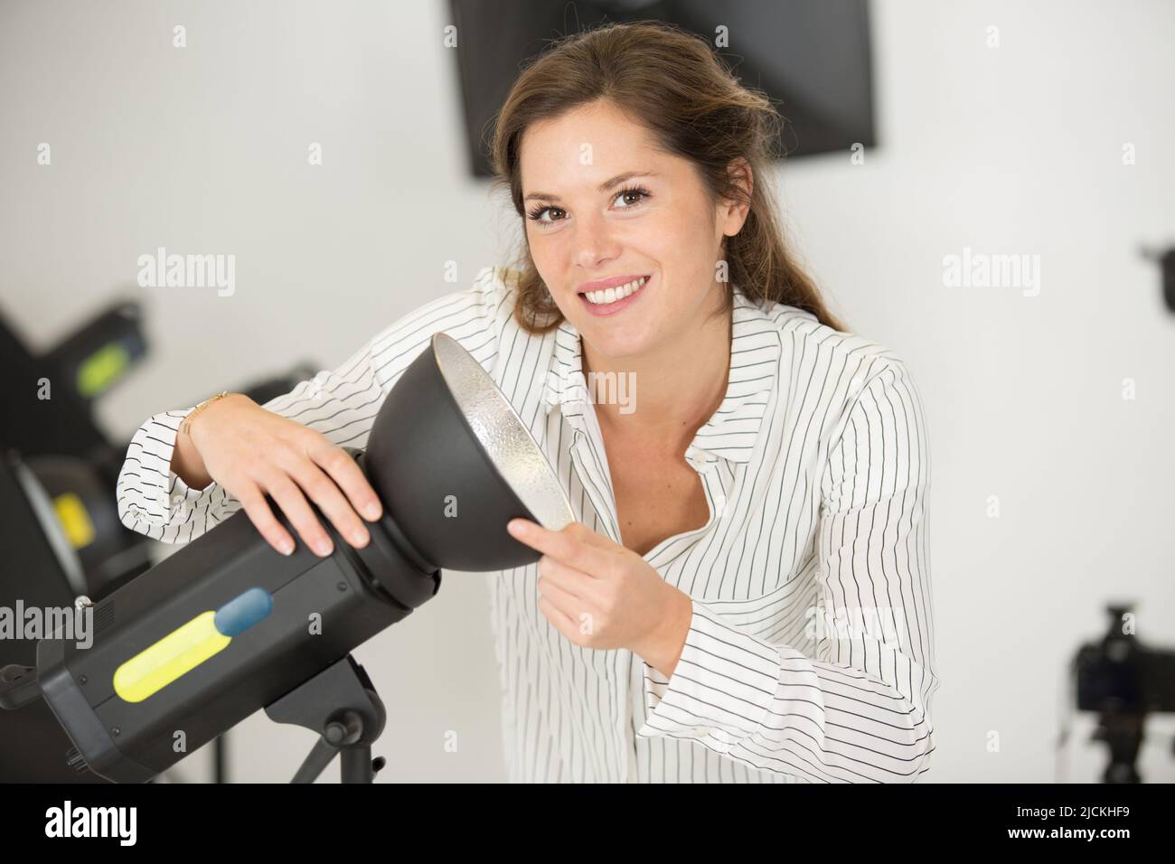 Preparing for photoshoot hi-res stock photography and images - Alamy