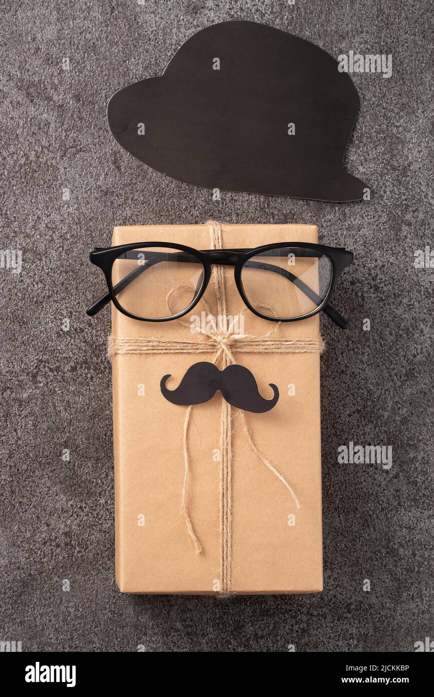 Father's day background design concept. Top view of paper decoration ...