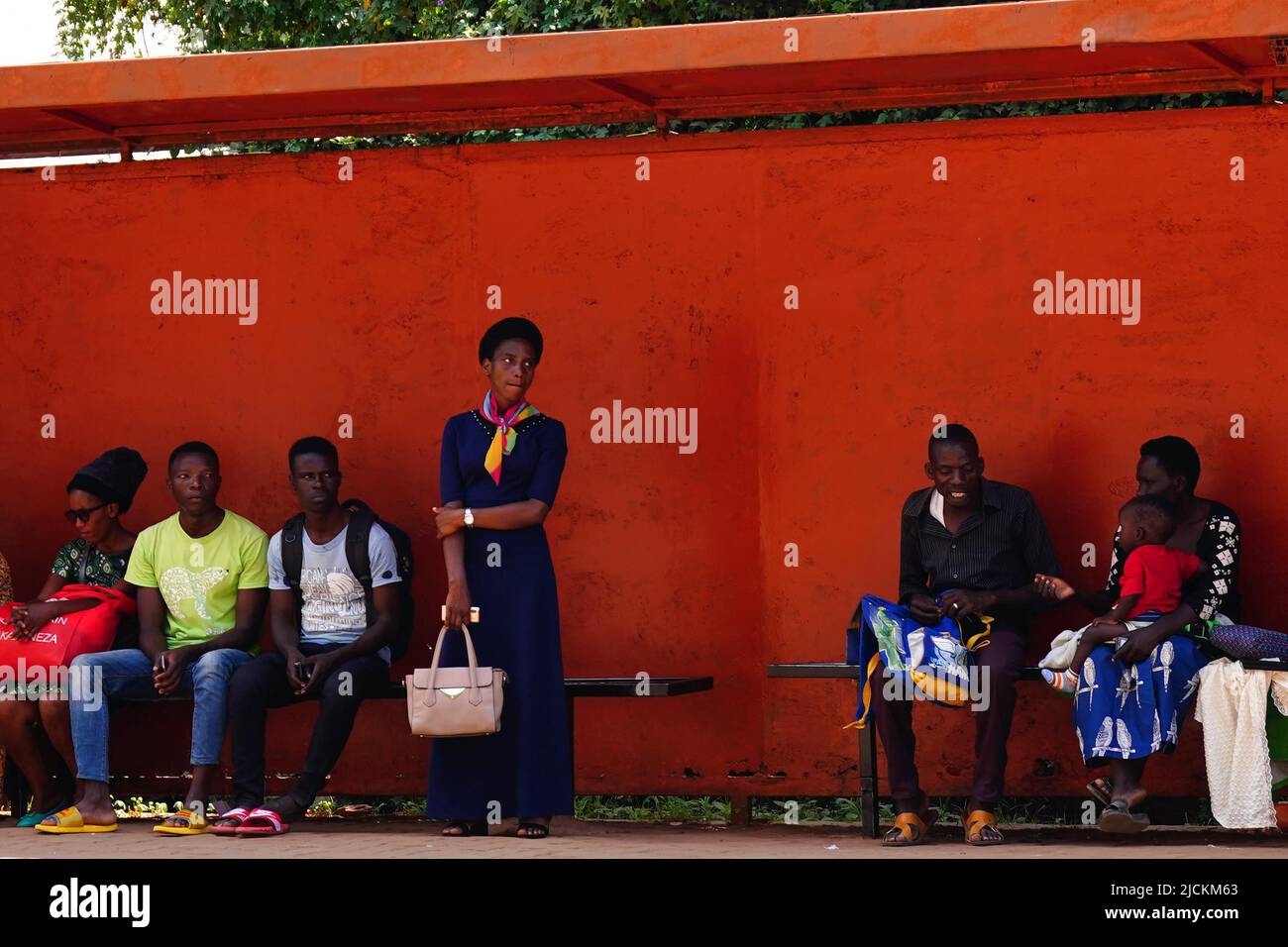 People in Kigali, Rwanda. Boris Johnson said the Government was working ...