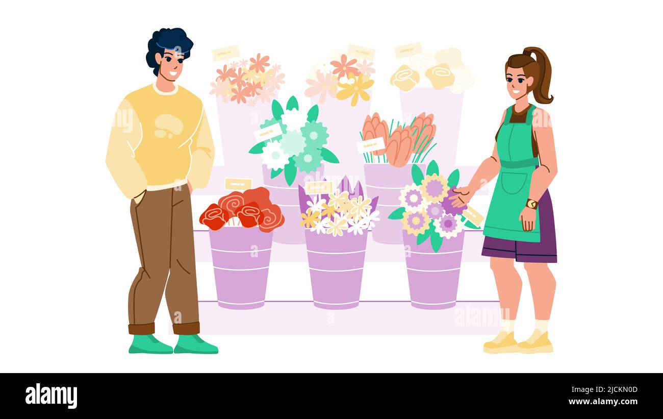 Street flower stall Stock Vector Images - Alamy