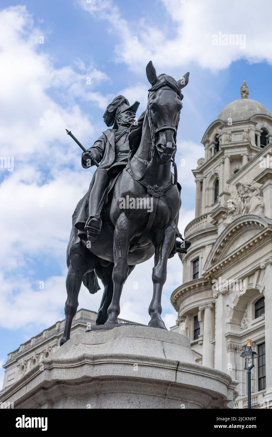 Prince George Duke of Cambridge. Whitehall, London, UK. Statue of the ...
