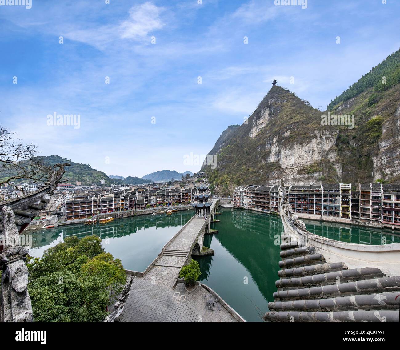 Guizhou miao and dong autonomous prefecture, the wuyang river town of ...