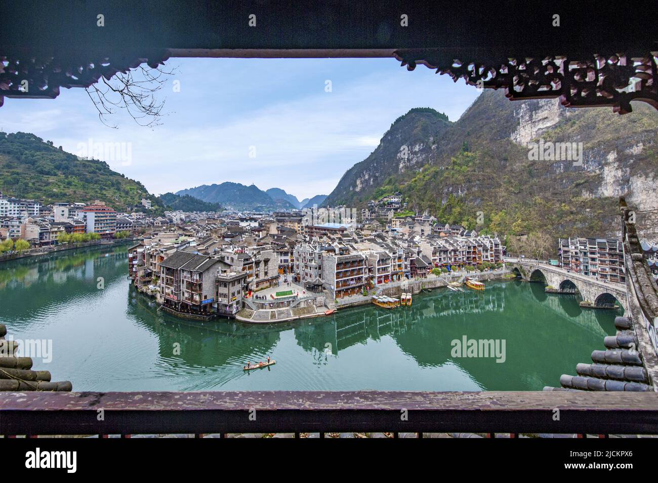 Guizhou miao and dong autonomous prefecture, the wuyang river town of ...