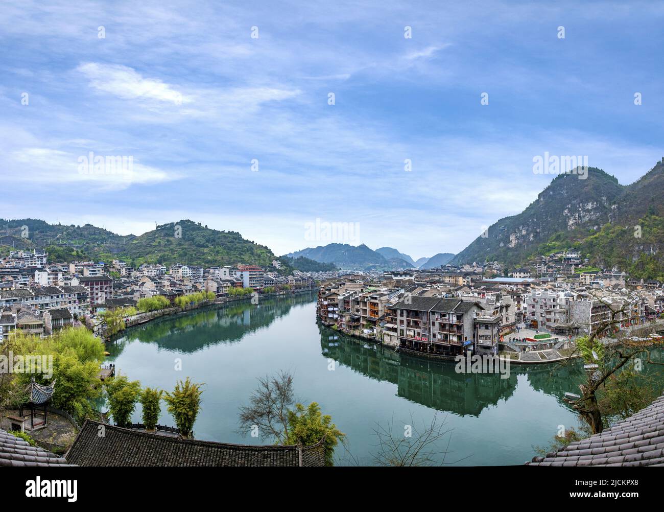Guizhou miao and dong autonomous prefecture, the wuyang river town of ...