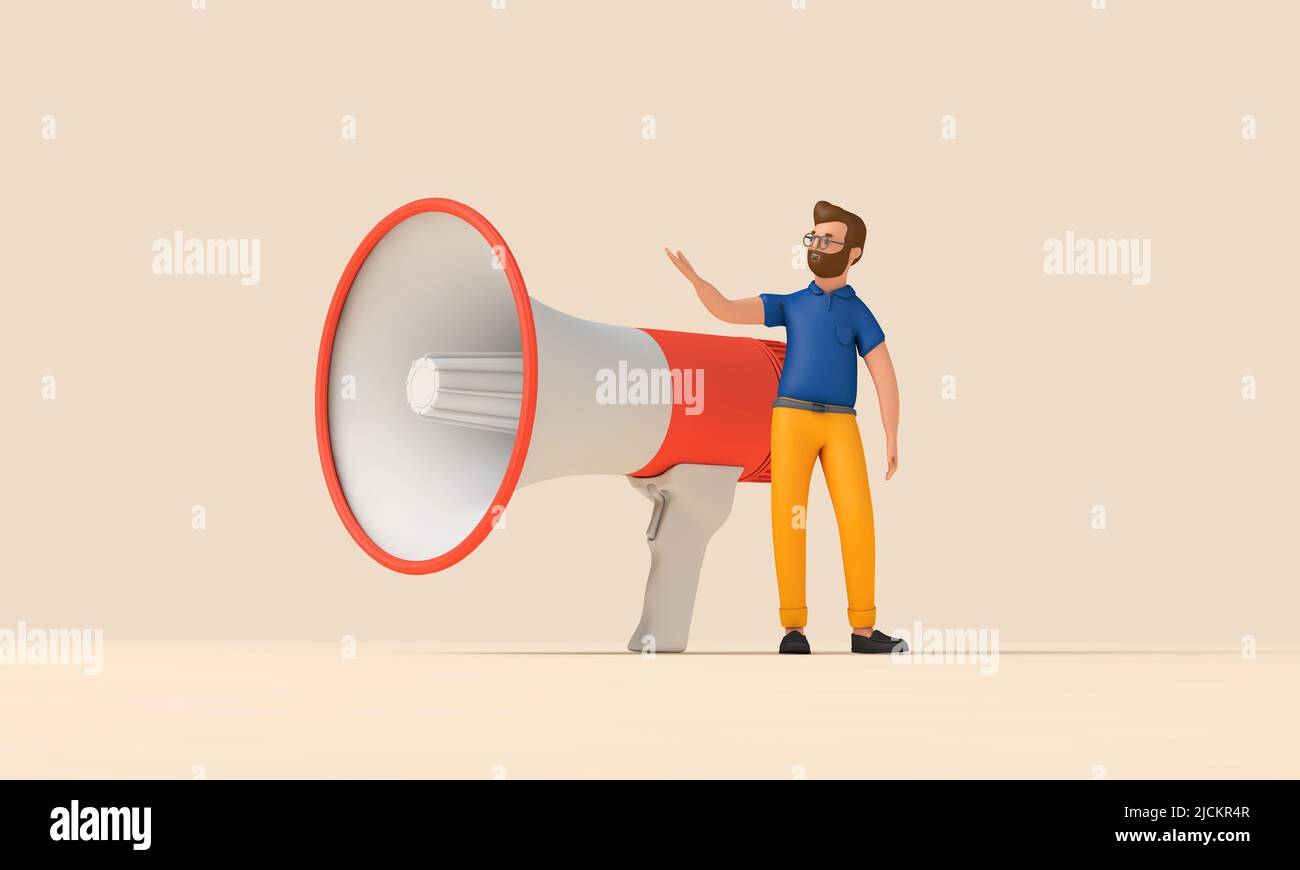 Using a megaphone hi-res stock photography and images - Alamy