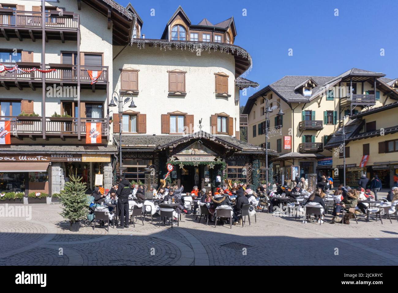 Piazza Righi square, Madonna di Campiglio, Trentino Alto Adige, Italy ...