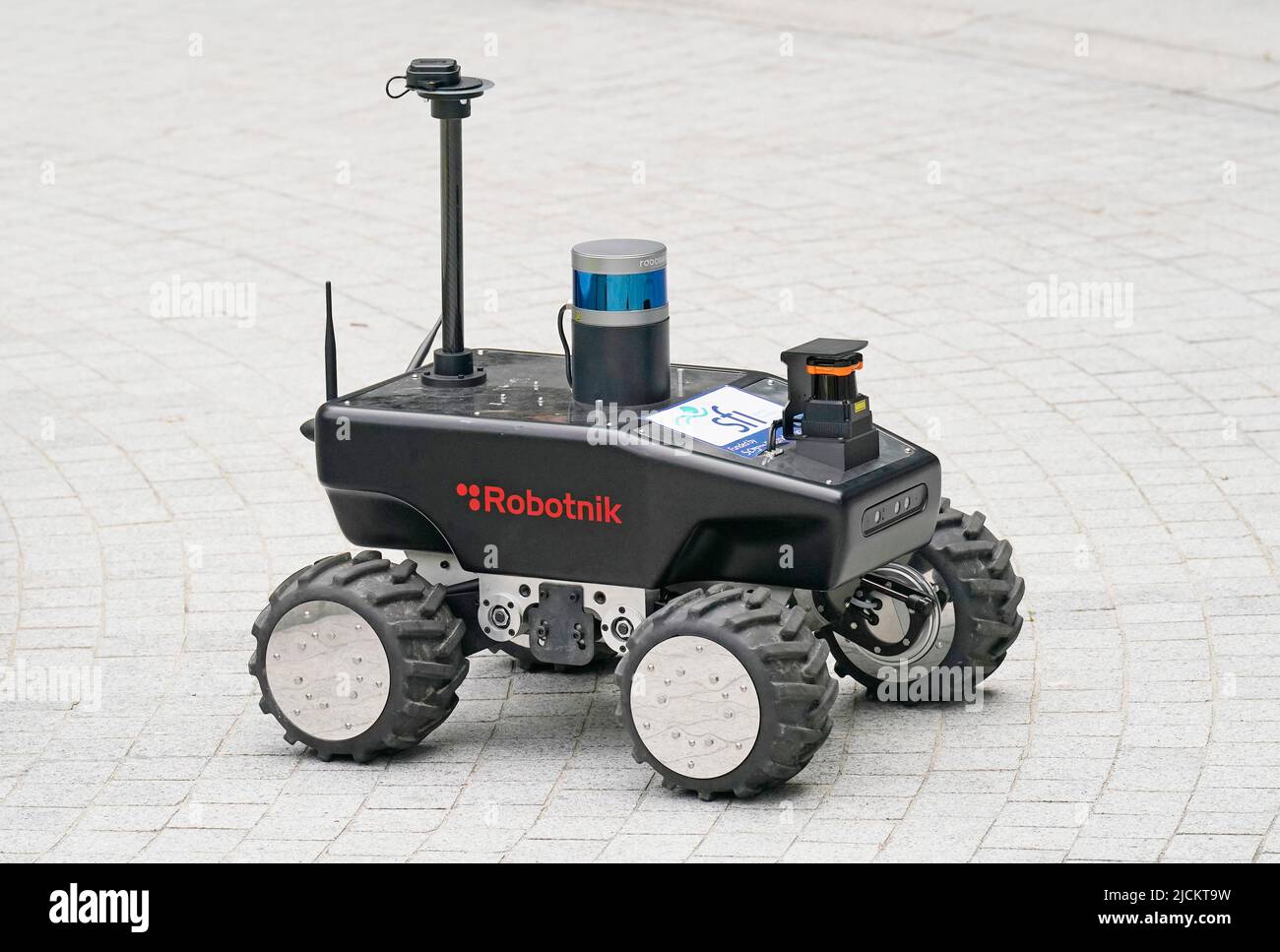 A Robotnic Autonomous Mobile Robot at a drone technology demonstration ...