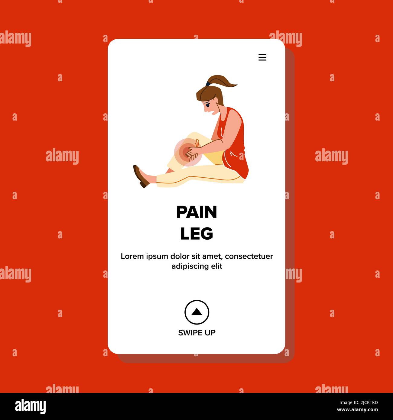 pain leg vector Stock Vector Image & Art - Alamy