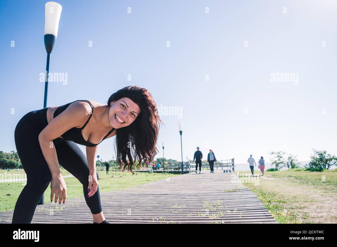 Pretty woman leaning forward hi-res stock photography and images - Alamy