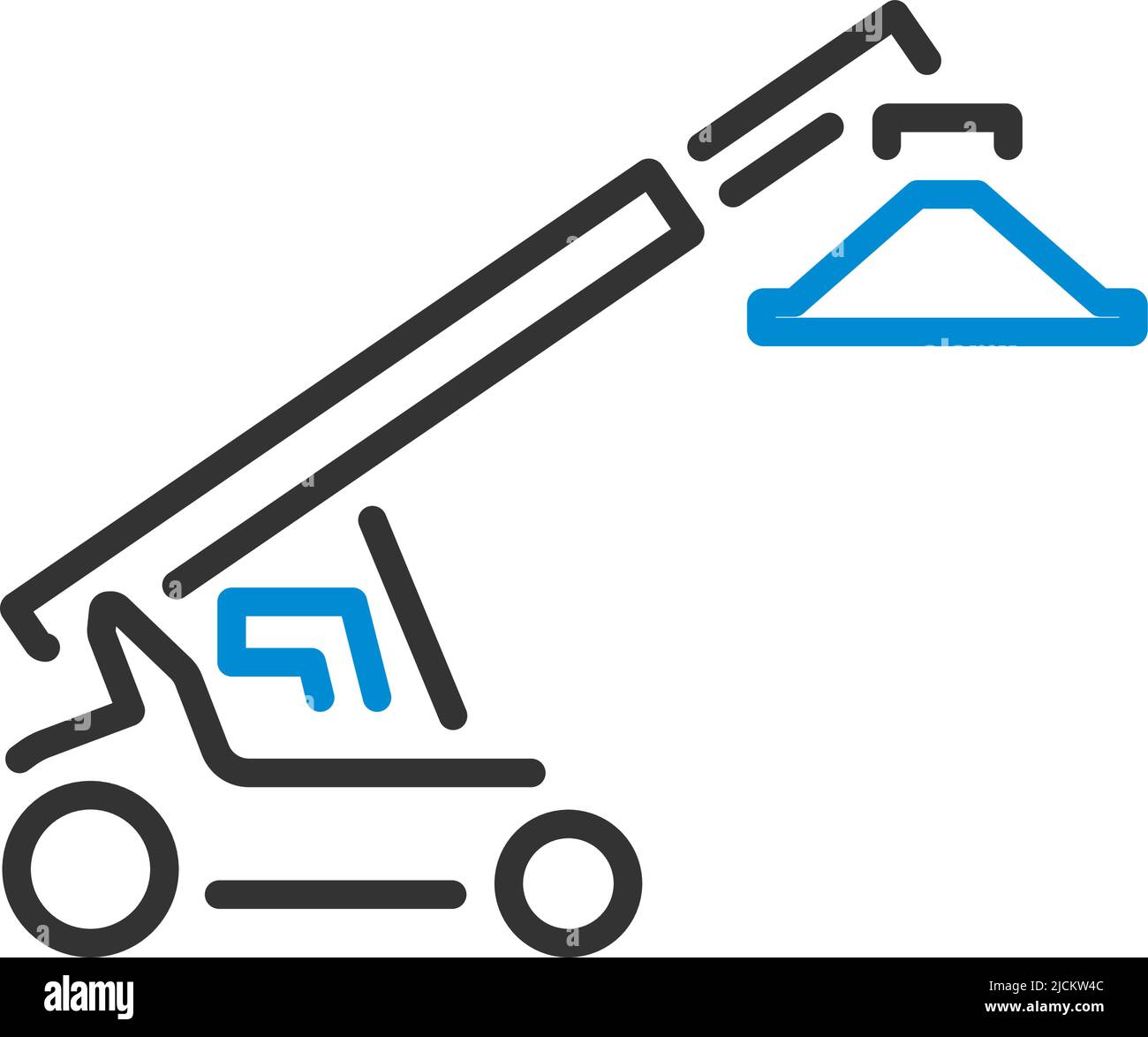 Port Loader Icon. Editable Bold Outline With Color Fill Design. Vector ...