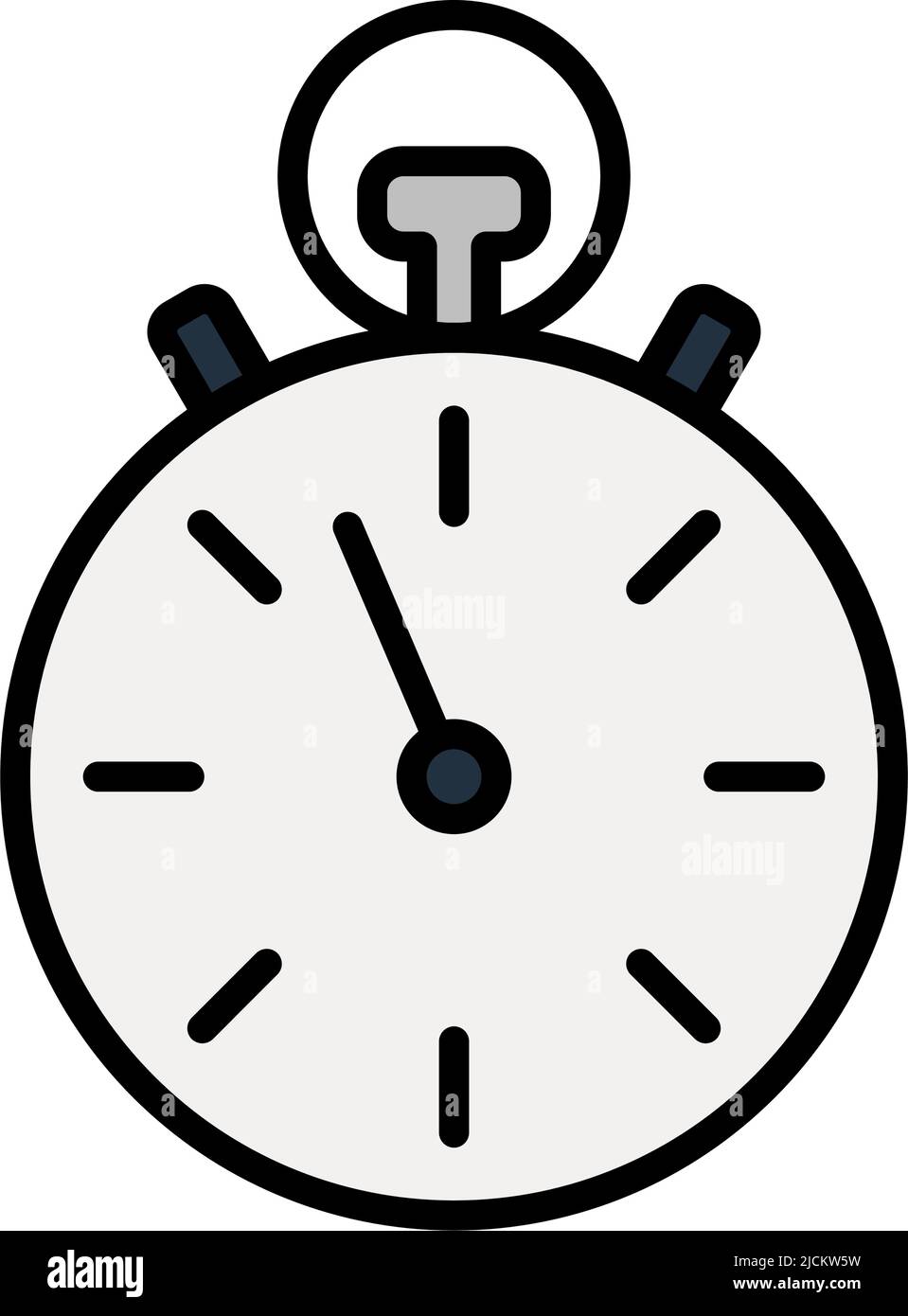Icon Of Stopwatch. Editable Bold Outline With Color Fill Design. Vector ...
