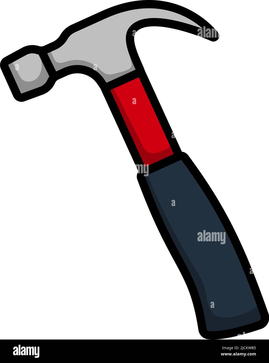 Icon Of Hammer. Editable Bold Outline With Color Fill Design. Vector ...
