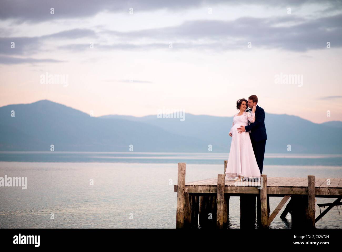 Pregnant bride hi-res stock photography and images - Alamy