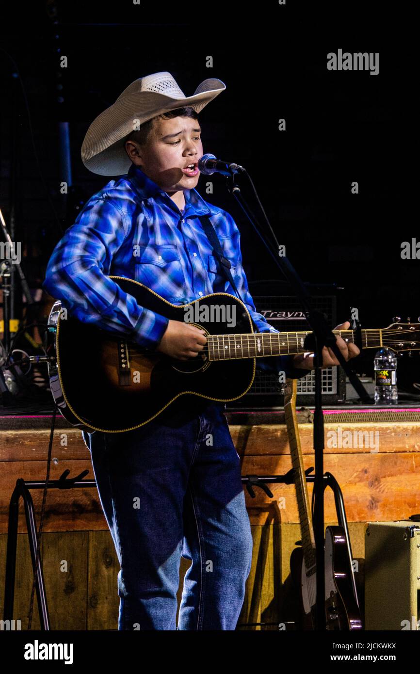Edmonton, Canada. 11th June, 2022. 13 year old Edward Pimm performs ...