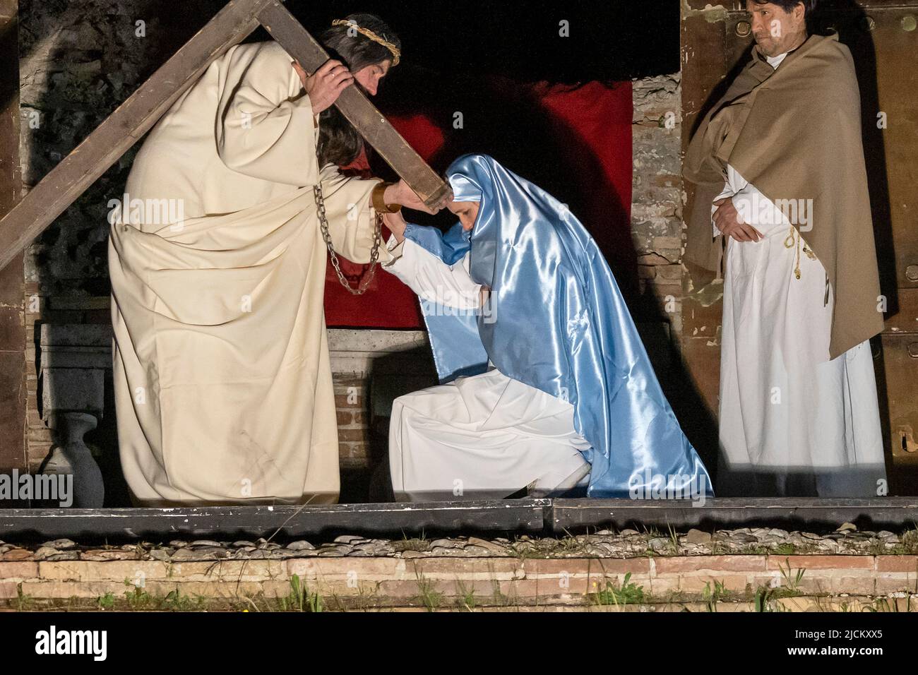 Roman Theater of Helvia Recina, Re-enactment of The Passion of the ...