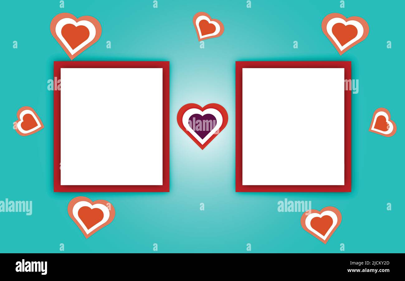 Two Photo Frame Background Illustration Artwork Stock Vector Image ...