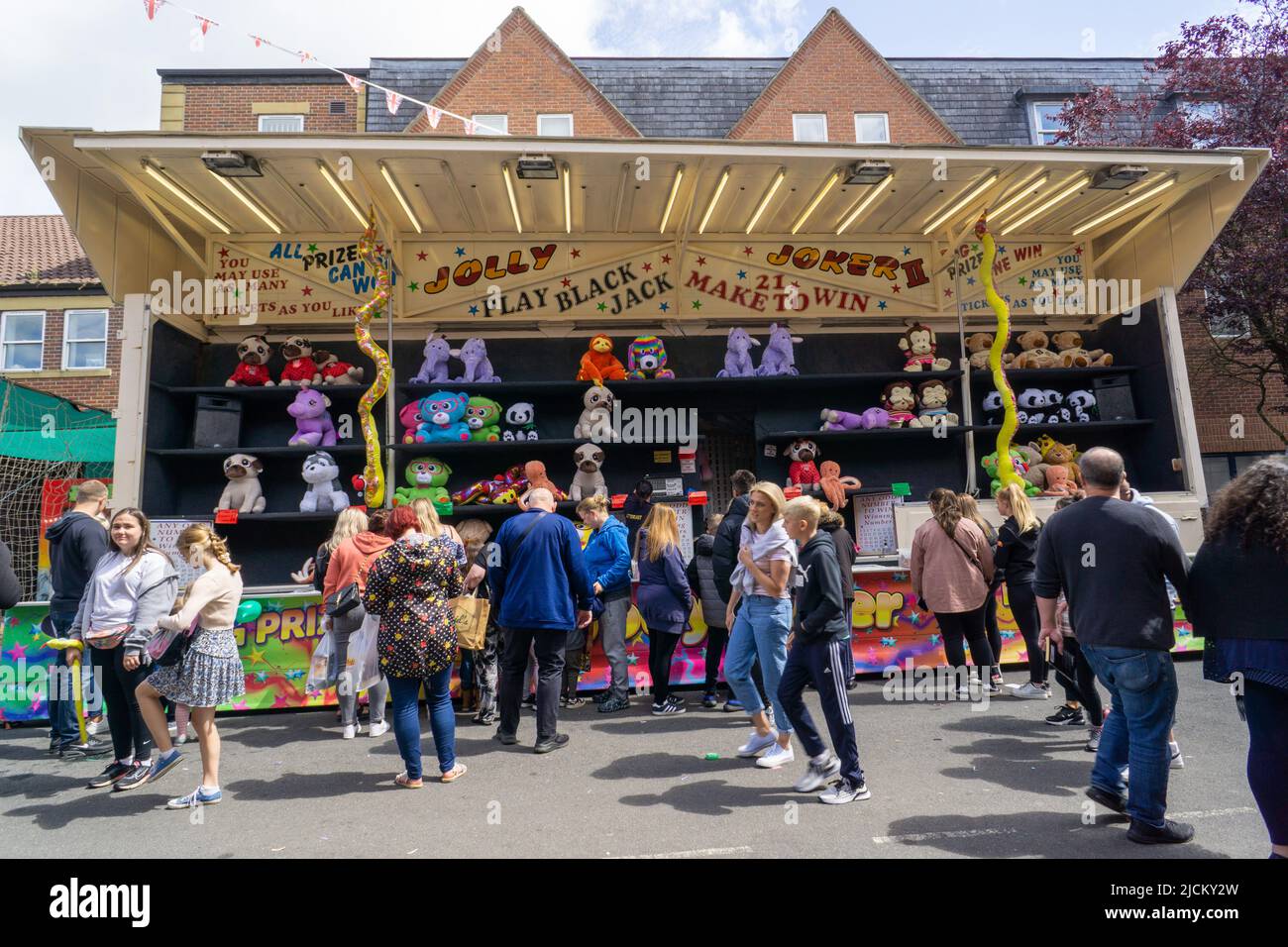 People enjoying Morpeth Fair Day 2022, in Morpeth, Northumberland, UK ...