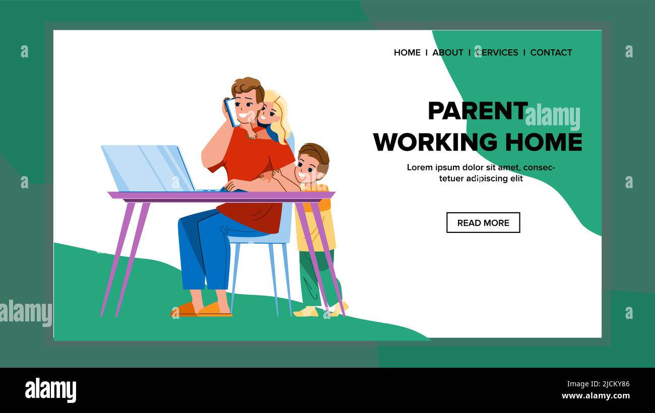 parent working home vector Stock Vector Image & Art - Alamy