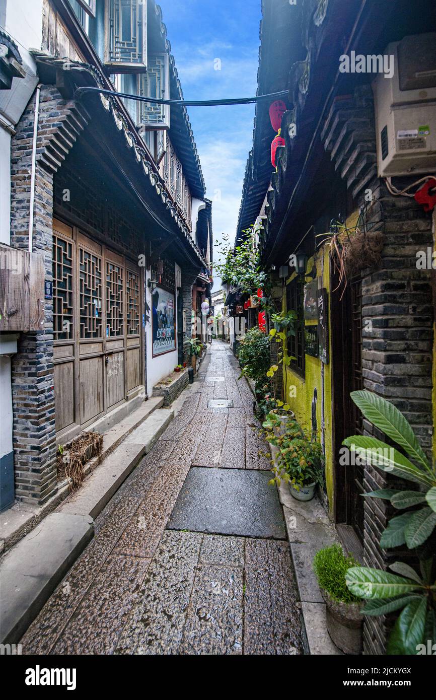 Shanghai qingpu zhujiajiao ancient alley alley Stock Photo - Alamy