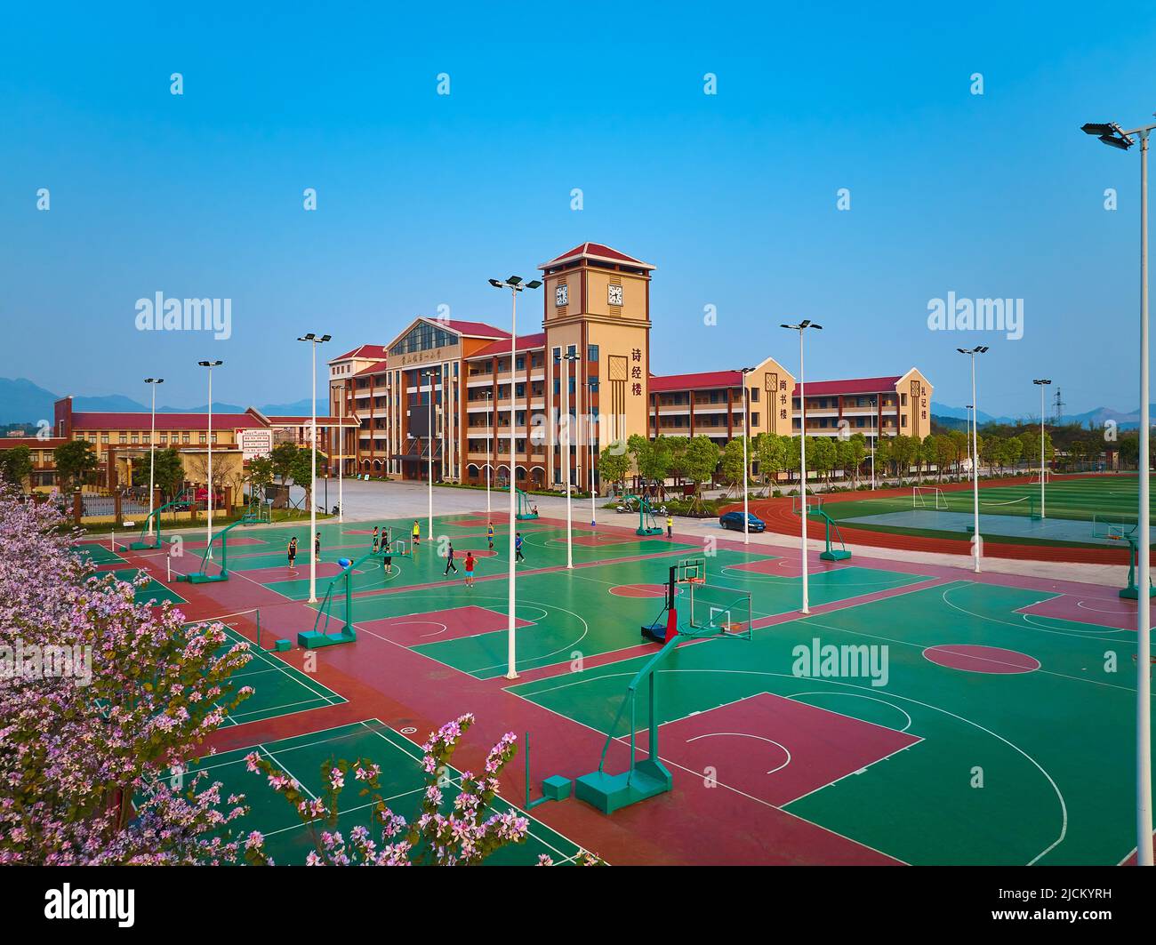 In the corner of the campus Stock Photo - Alamy